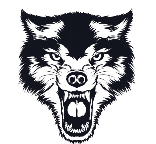 Wolf Face Head Car Van Bonnet Vinyl Side Sticker Wall Art Hood Graphic ...