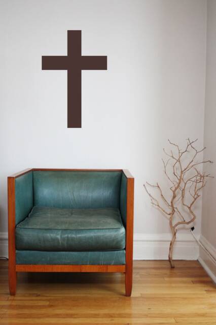 Large Cross, Crucifix Decorative Vinyl Wall Art Sticker, Decal, Mural ...