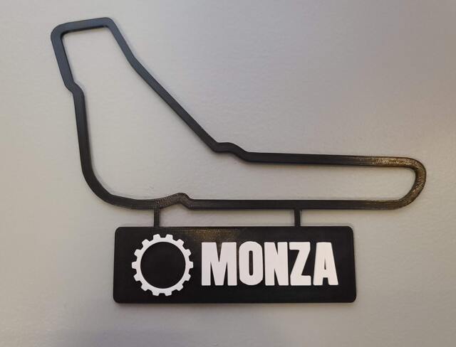 Monza Track Map With Nameplate Wall Art by Etsy | ufurnish.com