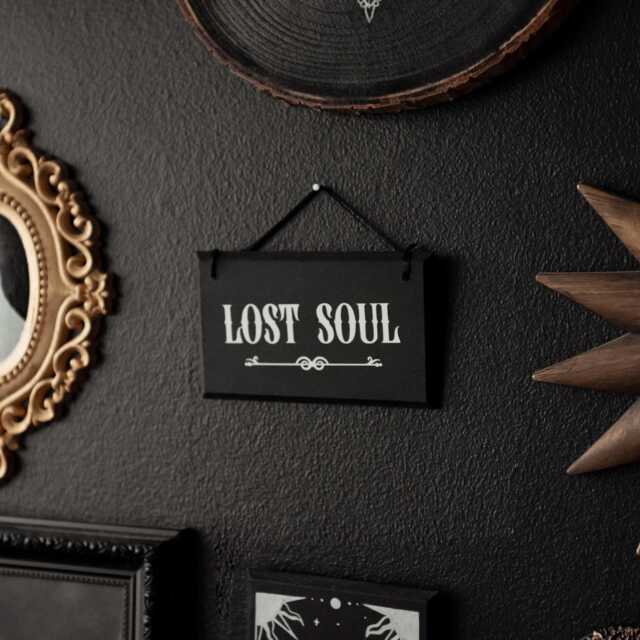 Lost Soul Gothic Wall Sign - Alternative Witchy Gift Idea Ghostly Art ...