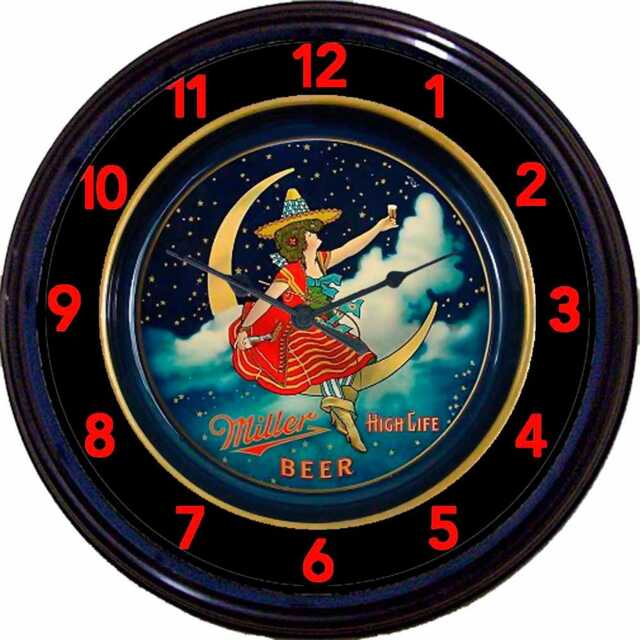 Miller High Life Beer Girl Clock Retro Man Cave Decor by Etsy ...