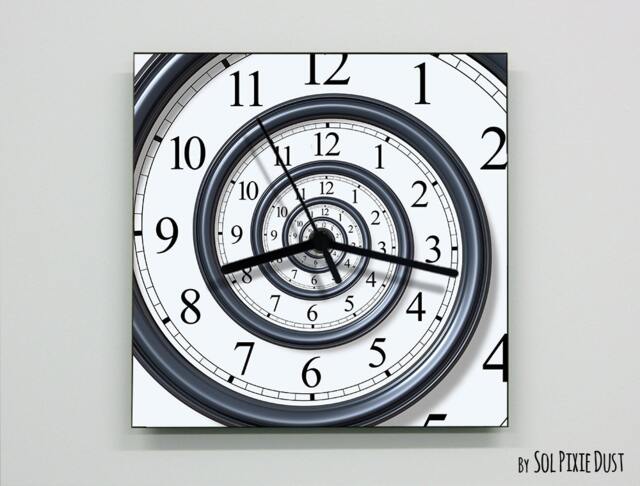 Square Time Travel Wall Clock by Etsy | uFurnish.com