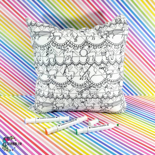 Llama Coloring Pillow For Girls, Cute Throw Pillows Bed, Marching Band ...