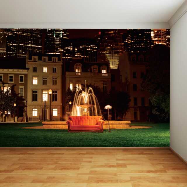 Friends Full Wall Mural - Couch & Fountain Art by Etsy | uFurnish.com