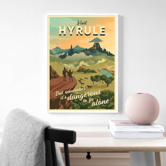 Legend Of Zelda Hyrule Travel Posters Video Game Poster Canvas Poster ...