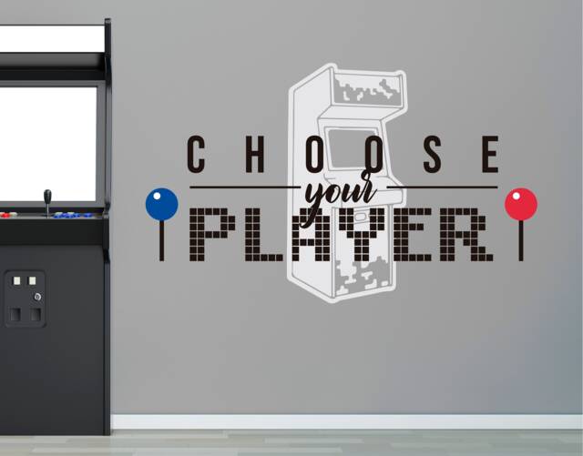 Choose Your Player - Arcade Vinyl Wall Decal, Waiting Room Decoration ...