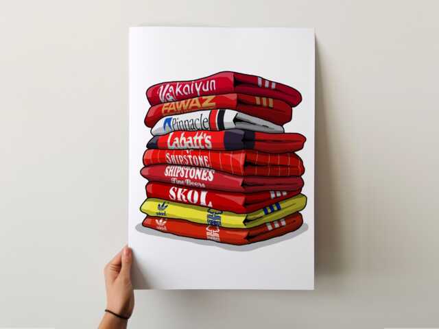 Nottingham Forest Kit History Print, Retro Football Shirt Poster, Fan ...