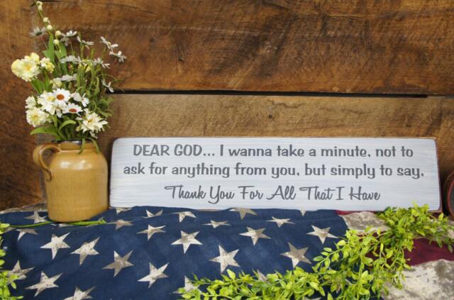 Rustic Christian Sign Thank You God, Distressed Wood Wall Decor by Etsy ...