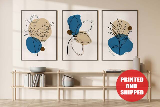 Boho Poster Set, Set Of 3 Prints, Posters, Flower Print, Wall Decor ...
