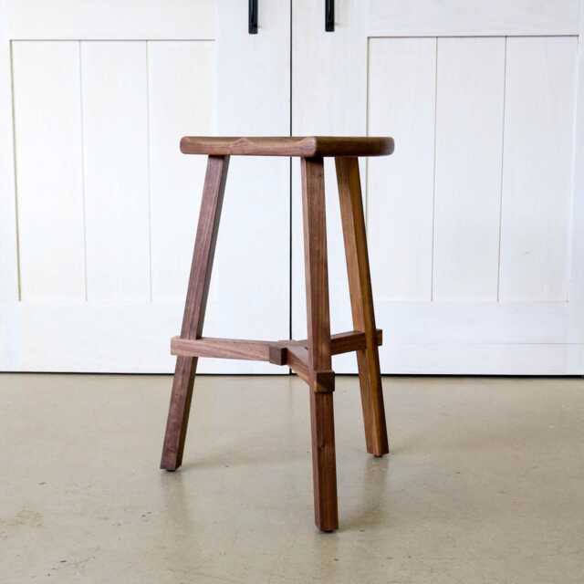 Handmade Wood Bar Stools, Kitchen Counter Stool {Shown in Walnut With ...