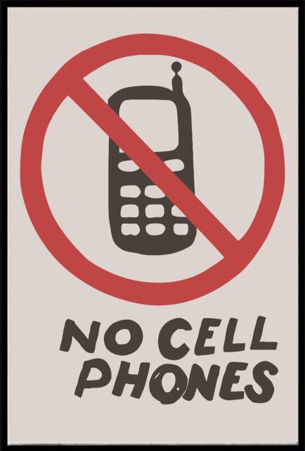No Cell Phones Gift For Operating Room Classroom Poster Home Decor Wall ...