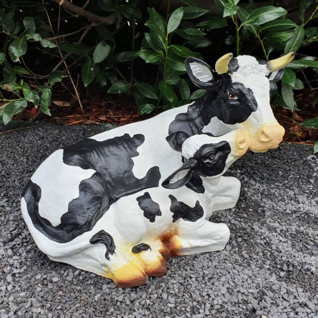 Garden Figure Cow With Calf 30 cm, For The Garden by Etsy | ufurnish.com