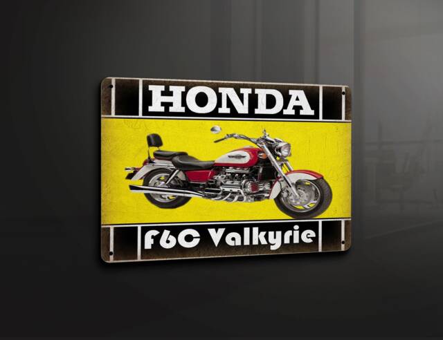 Honda F6C Valkyrie Garage Man Cave Bike Motorcycle Home - Metal Sign ...
