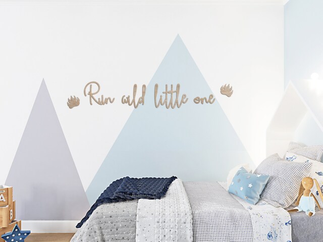 Run Wild Little One Wall Art Wording With Claw Prints by Etsy ...