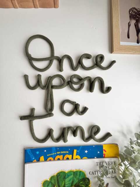 Once Upon A Time Sign For Kids Room Wall Decor - Nursery Reading Corner ...