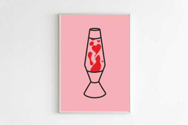 Love Lava Lamp Art Print - Valentines Gallery Wall by Etsy | ufurnish.com