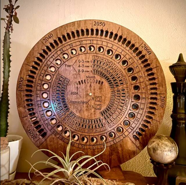 Moon Wheel, 60 Year Lunar Phase Calendar Astronomical Calculator ...