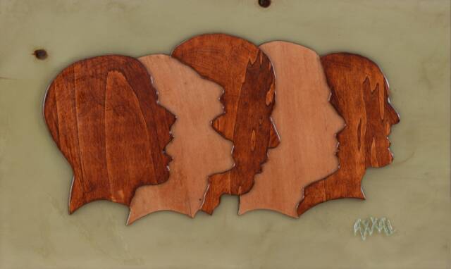 stages Of Grief Wall Art, Epoxy Resin Wood Decor, Contemporary Bedroom ...