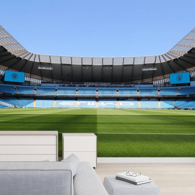 Manchester City Full Wall Mural - Stadium Blue Sky Art by Etsy ...
