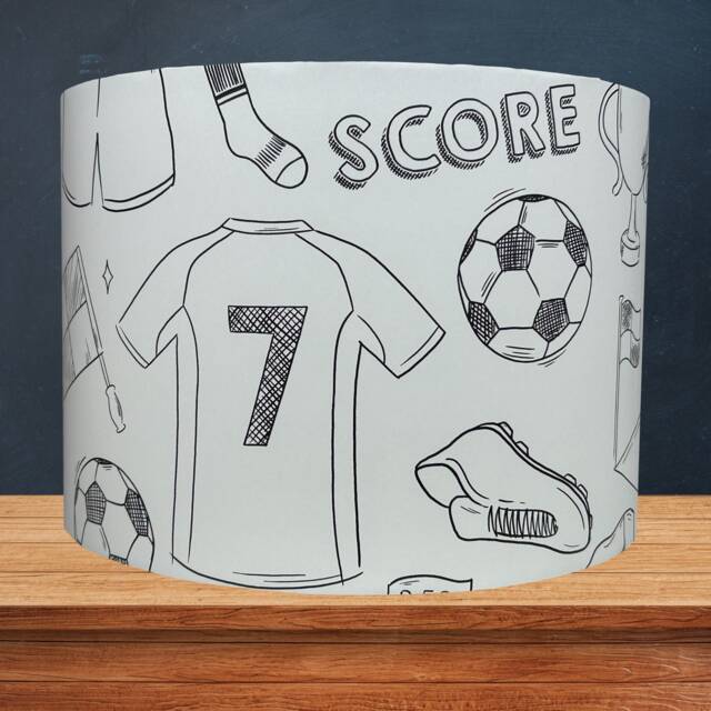 Kids Football Lampshade For Ceiling & Table Lamps - Boys Girls Soccer ...