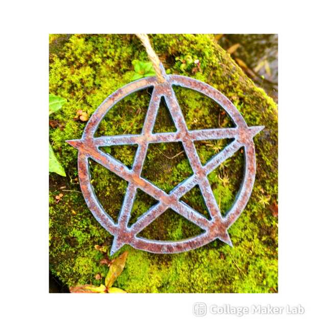 Rustic Pentacle Star Rusty Metal Wall Or Tree Decoration Home Garden ...
