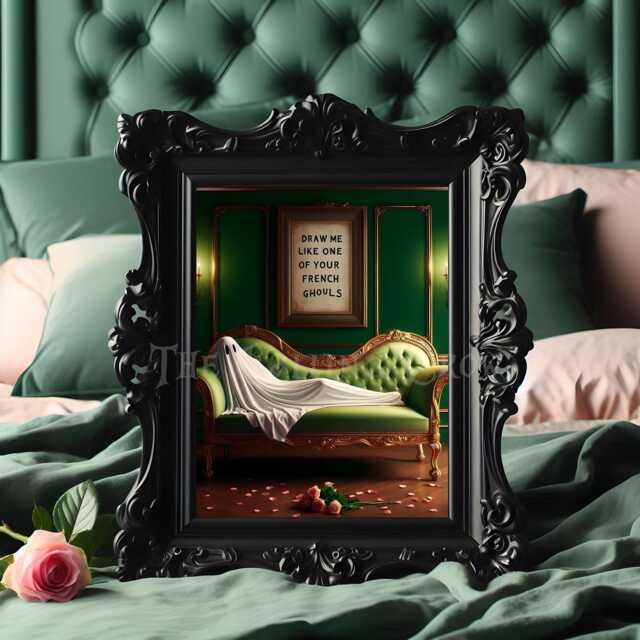 Ghost Print - Draw Me Like One Of Your French Ghouls Gothic Bedroom ...