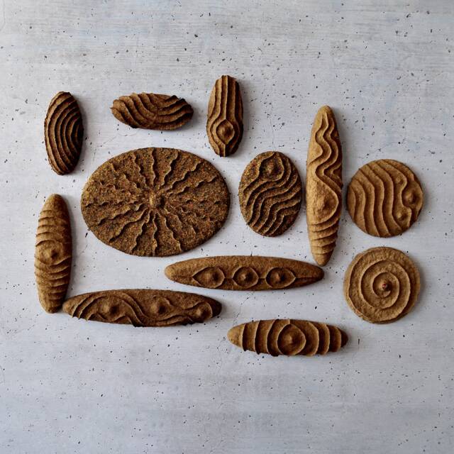 12 Set Paper Mache Wall Art, Textured Art, Paper Clay Art, Primitive ...
