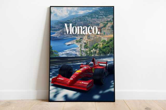 Monaco Grand Prix Poster - Mediterranean Street Racing A3 A2 A1 A0 ...