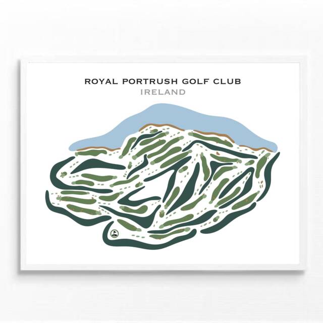 Royal Portrush Golf Club, Northern Ireland Wall Art - Course Map ...