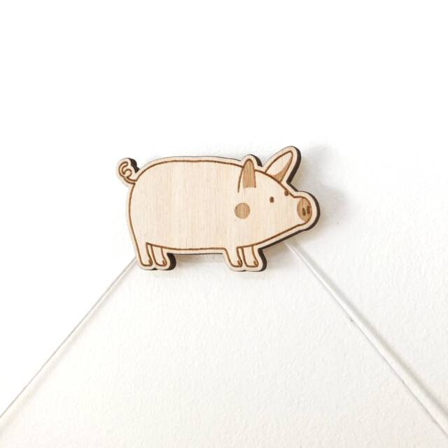 Pig Wall Hook, Self Adhesive Nursery Kids Hanger, Poster Decor ...