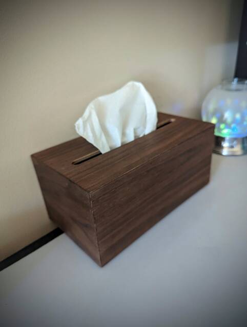 Handmade Walnut Tissue Box Cover Holder Rectangular, Wood Cover, Hider ...