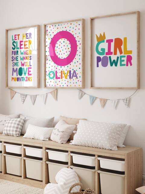 Set Of 3 Girls Bedroom Prints, Positive Affirmation Print, Posters ...