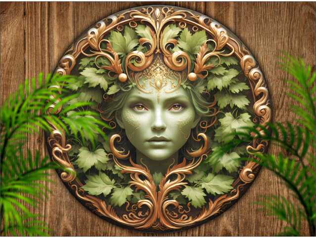 Green Woman Metal Sign, Flat Printed Sign, Nature Lover's Wall Art D ...