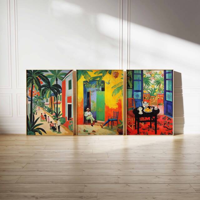 Set Of 3 Cuba Travel Posters, Vintage Art, Havana Print, Caribbean Wall ...