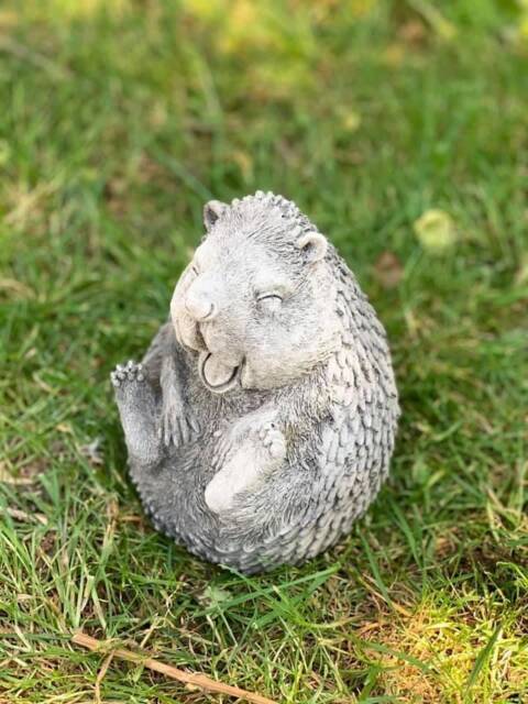 Stone/Concrete Laughing Hedgehog Garden Ornament Statue by Etsy ...