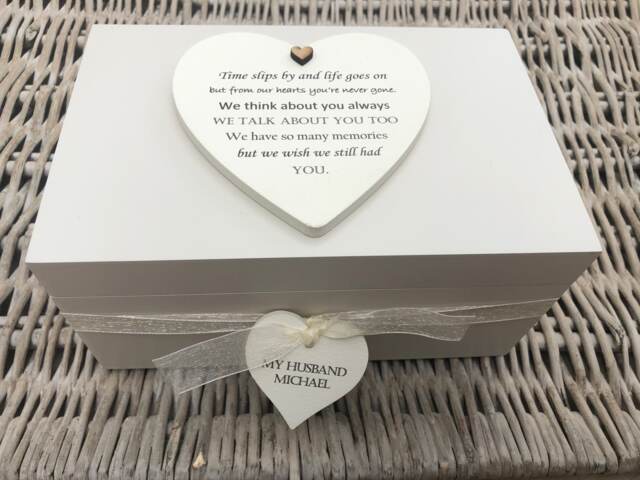 Personalised Shabby Chic Memory Box.. Bereavement.. Loss, in Memory Of ...