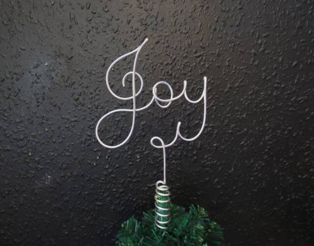 Wire Joy Christmas Tree Topper Wire Unique Decorations Modern Topper ...