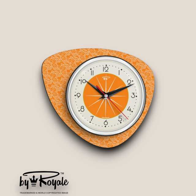 Mid Century Modern Royalexe Laminate Clock By Royale - Pebble in ...