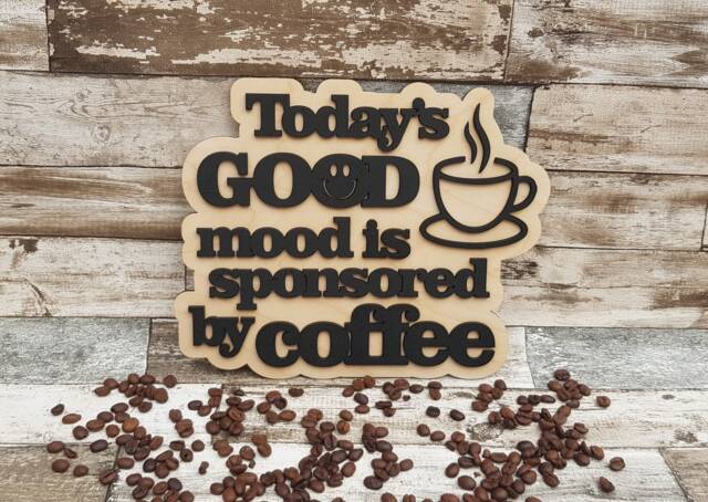 Todays Good Mood Coffee Wall Plaque Art by Etsy | ufurnish.com