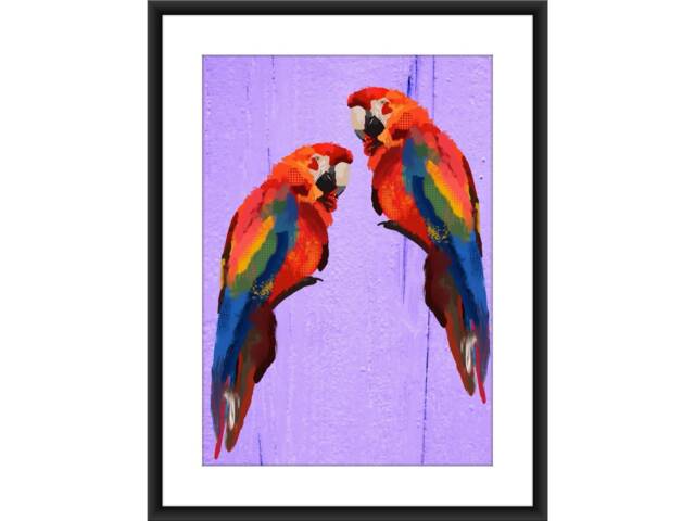 Parrot Rainbow Tropical Art A4 Print, Jungle, Colourful Wall Decor ...