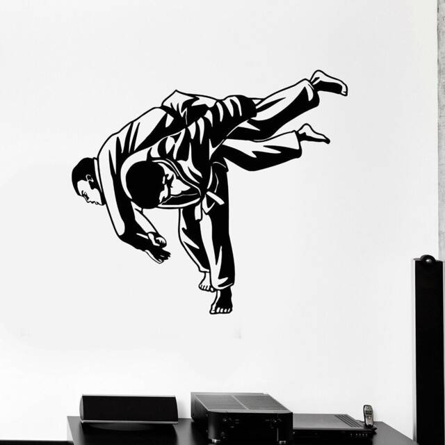 Judo Wrestling Sport Fittness Bodbuilding Wall Decal Sticker 65 X 58 cm ...