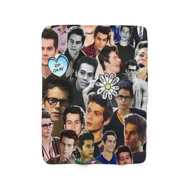 Dylan O'brien Photo Collage Series 7 Sherpa Fleece Throw Blanket by ...