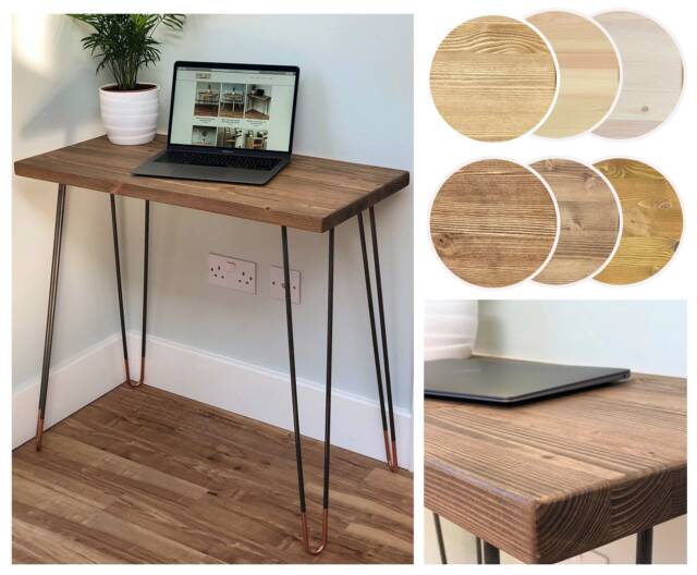 Bokor Ii // Scandinavian Industrial Desk With Copper Tipped Hairpin ...