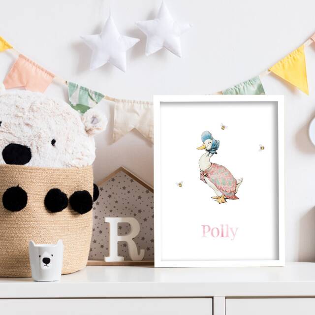 Official Peter Rabbit Print - Jemima Puddle-Duck Personalised Name by ...