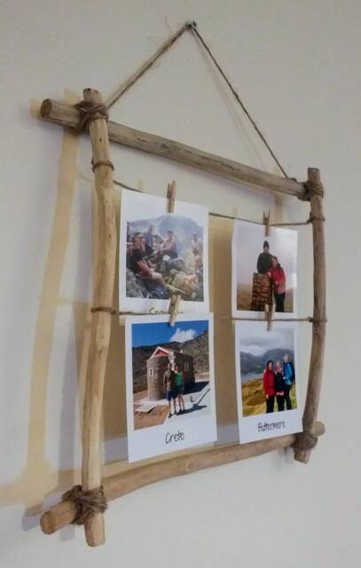Driftwood Photo Frame Farmhouse Polaroid Display With Pegs by Etsy ...