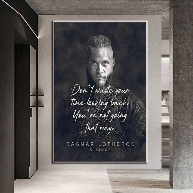 Ragnar Lothbrok Classic Quote Viking Wall Art Canvas - Perfect For Fans ...