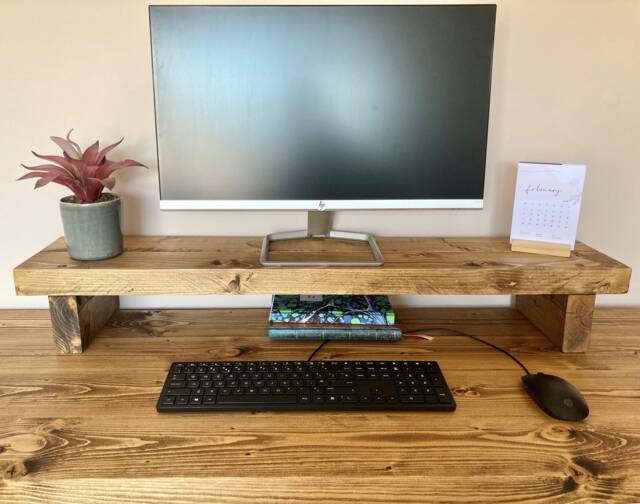 Desk Organiser - Monitor Stand Riser Custom Height, Width & Depth ...