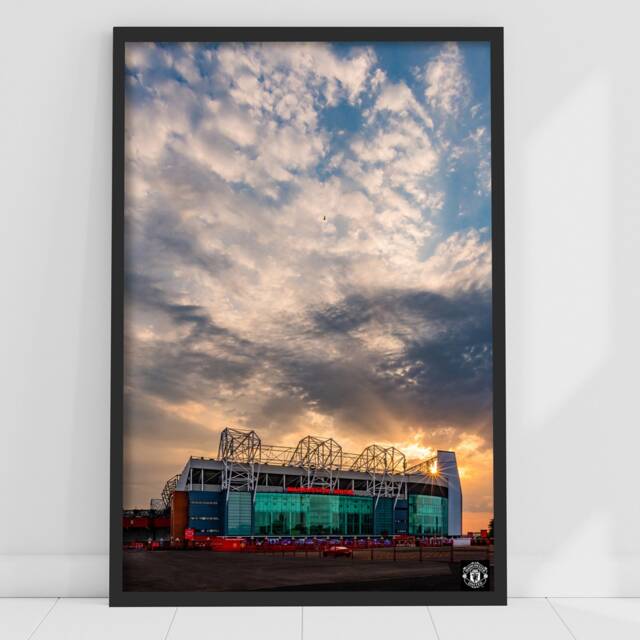 Official Manchester United Print - Old Trafford Sunset Design by Etsy ...