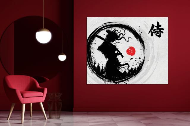 Japanese Samurai Canvas Wall Art, Print Home Decor, Framed Print ...