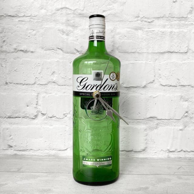 Gordons Gin Bottle Clock Freestanding by Etsy | ufurnish.com
